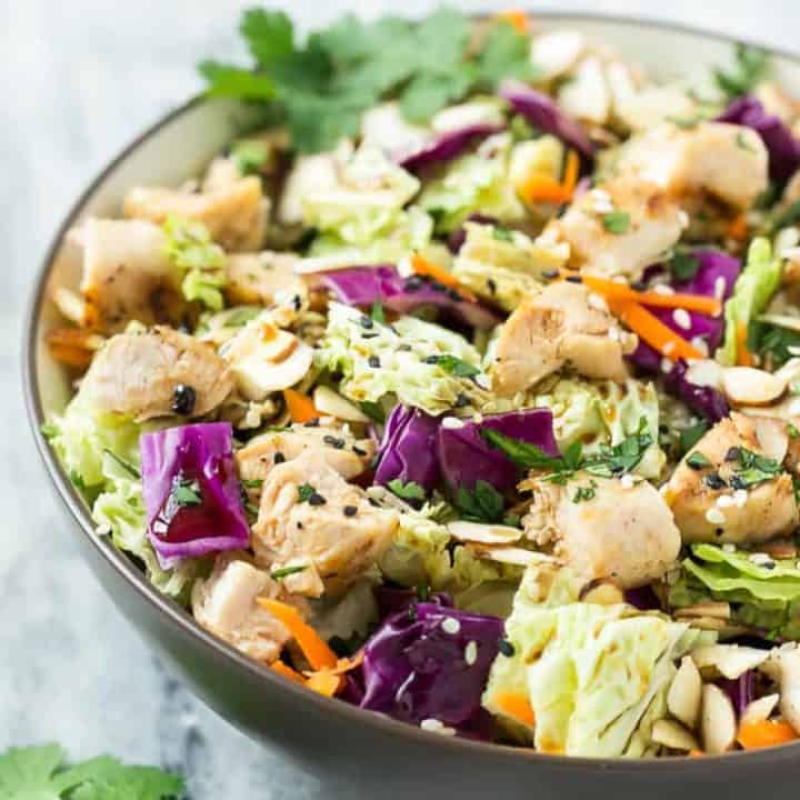 Delicious Asian Chopped Chicken Salad | Healthy Fitness Meals