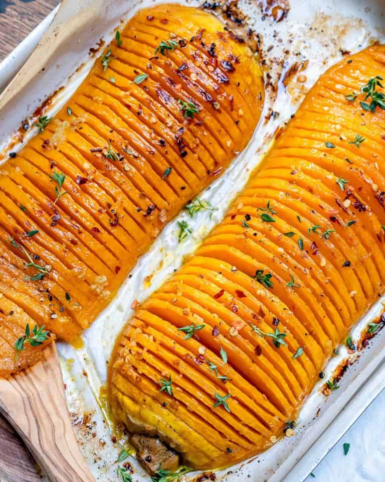 Hasselback Butternut Squash Recipe | Healthy Fitness Meals