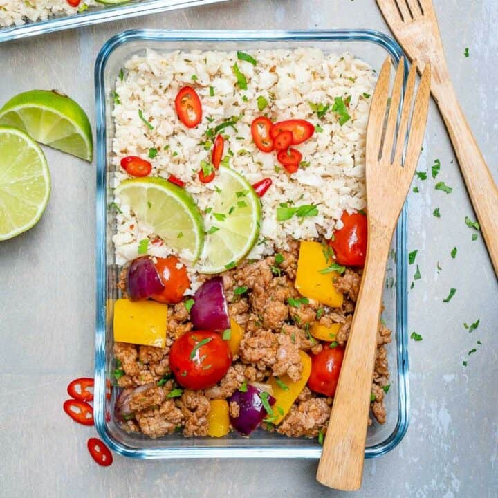 Ground Turkey Cauliflower Rice Meal Prep - Healthy Fitness Meals