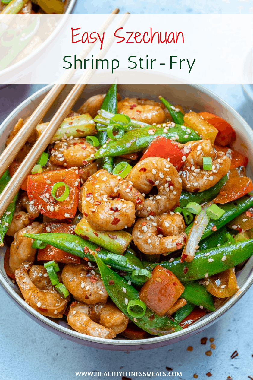 Szechuan Shrimp Stir Fry (Better than Takeout) | Healthy Fitness Meals