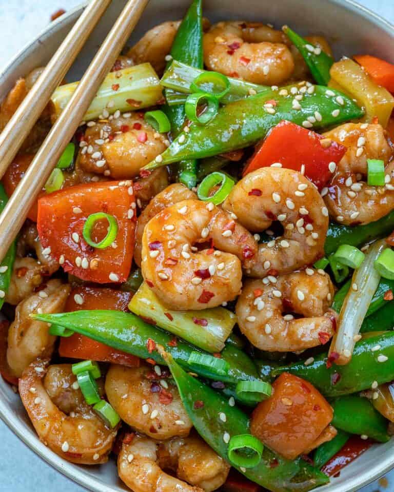 Easy Szechuan Shrimp Stir Fry Recipe | Healthy Fitness Meals
