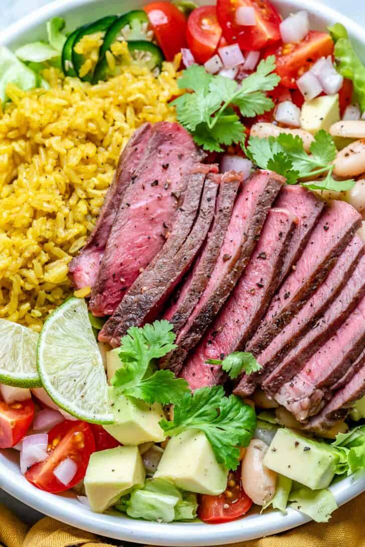 The BEST Carne Asada Steak Bowls | Healthy Fitness Meals