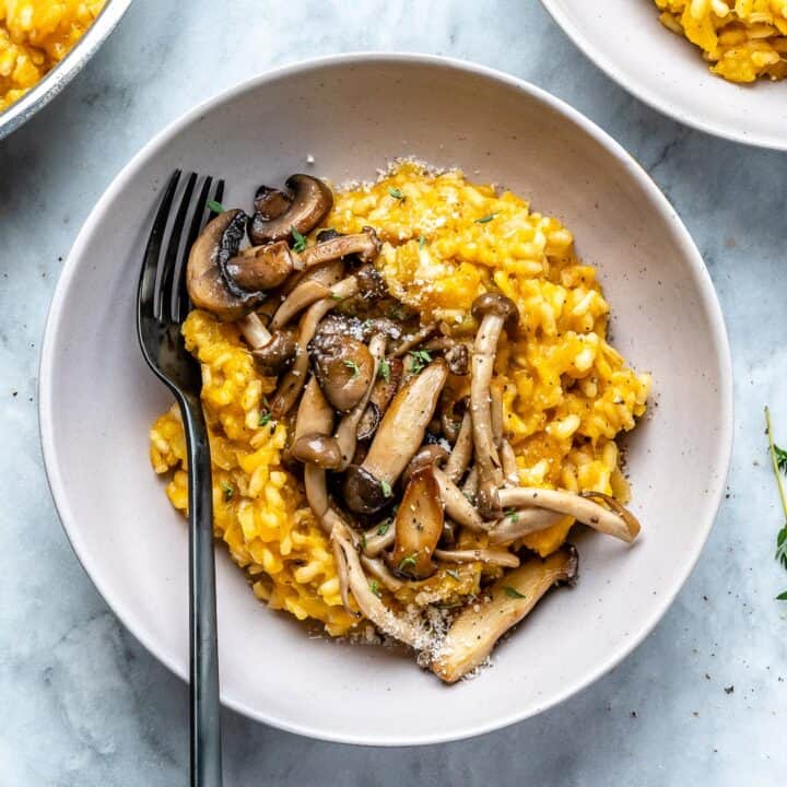 Butternut Squash Mushroom Risotto | Healthy Fitness Meals