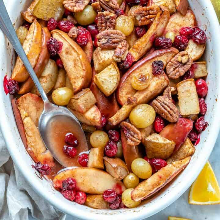 Spiced Hot Fruit Bake Dessert - Healthy Fitness Meals