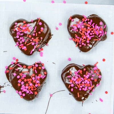 Chocolate Peanut Butter Protein Hearts | Healthy Fitness Meals
