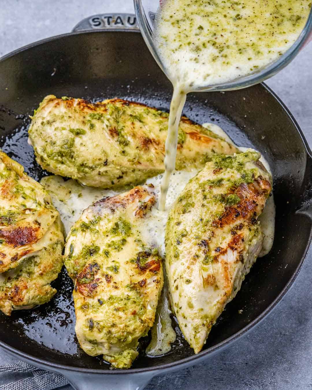 Creamy Chicken Pesto Recipe Healthy Fitness Meals