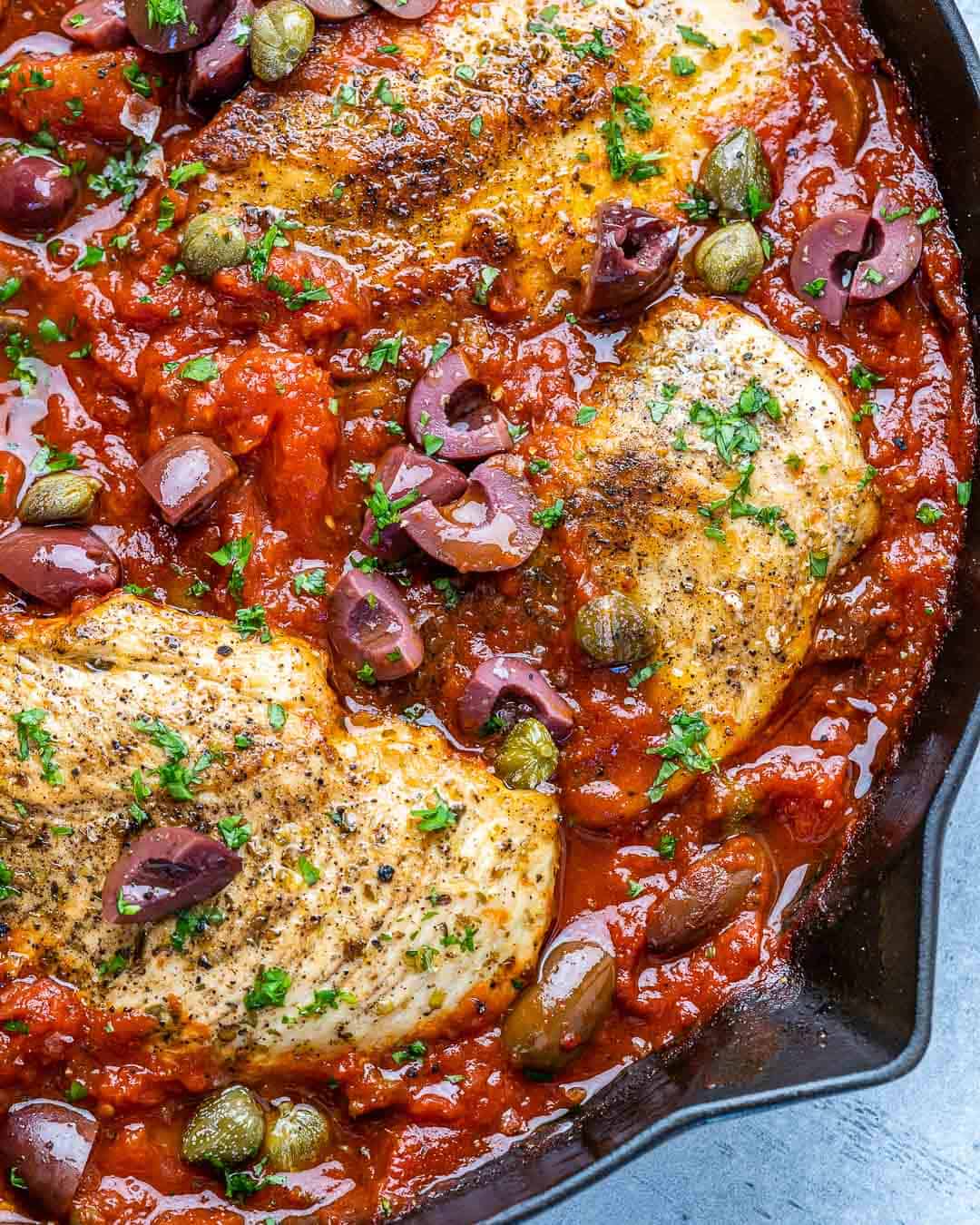 Easy Chicken Puttanesca | Healthy Fitness Meals