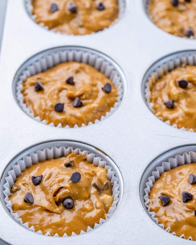 Flourless Peanut Butter Banana Muffins - Healthy Fitness Meals