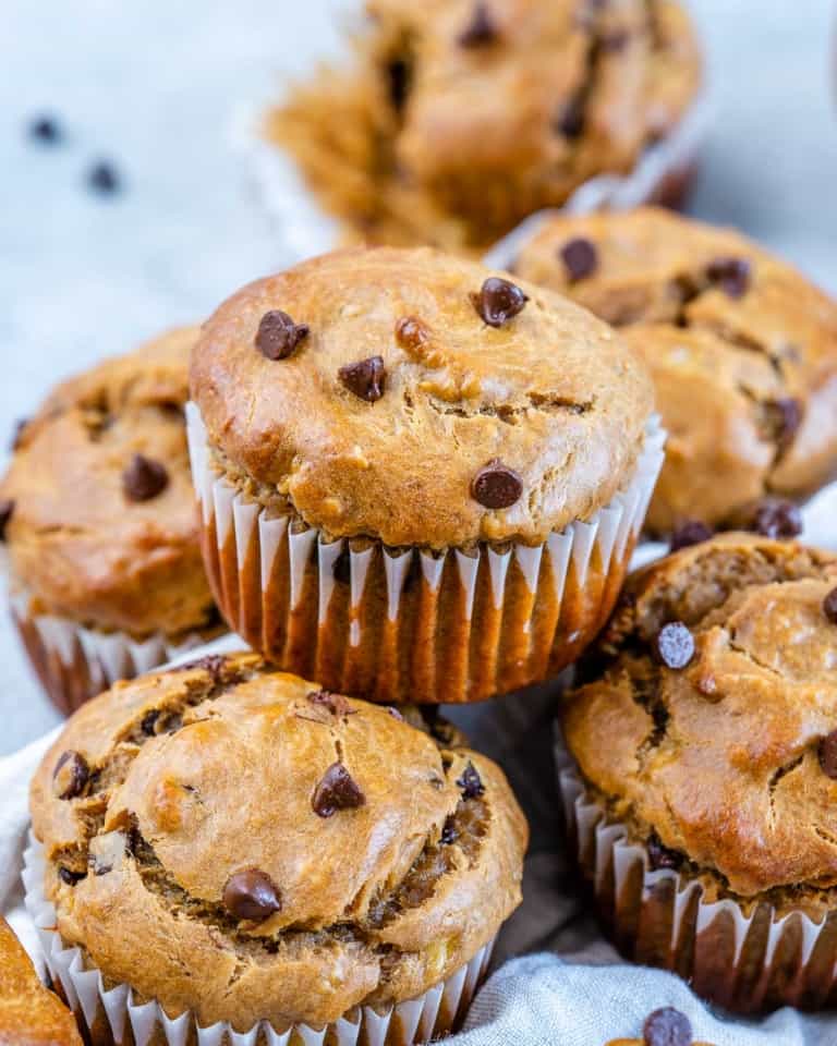 Flourless Peanut Butter Banana Muffins - Healthy Fitness Meals