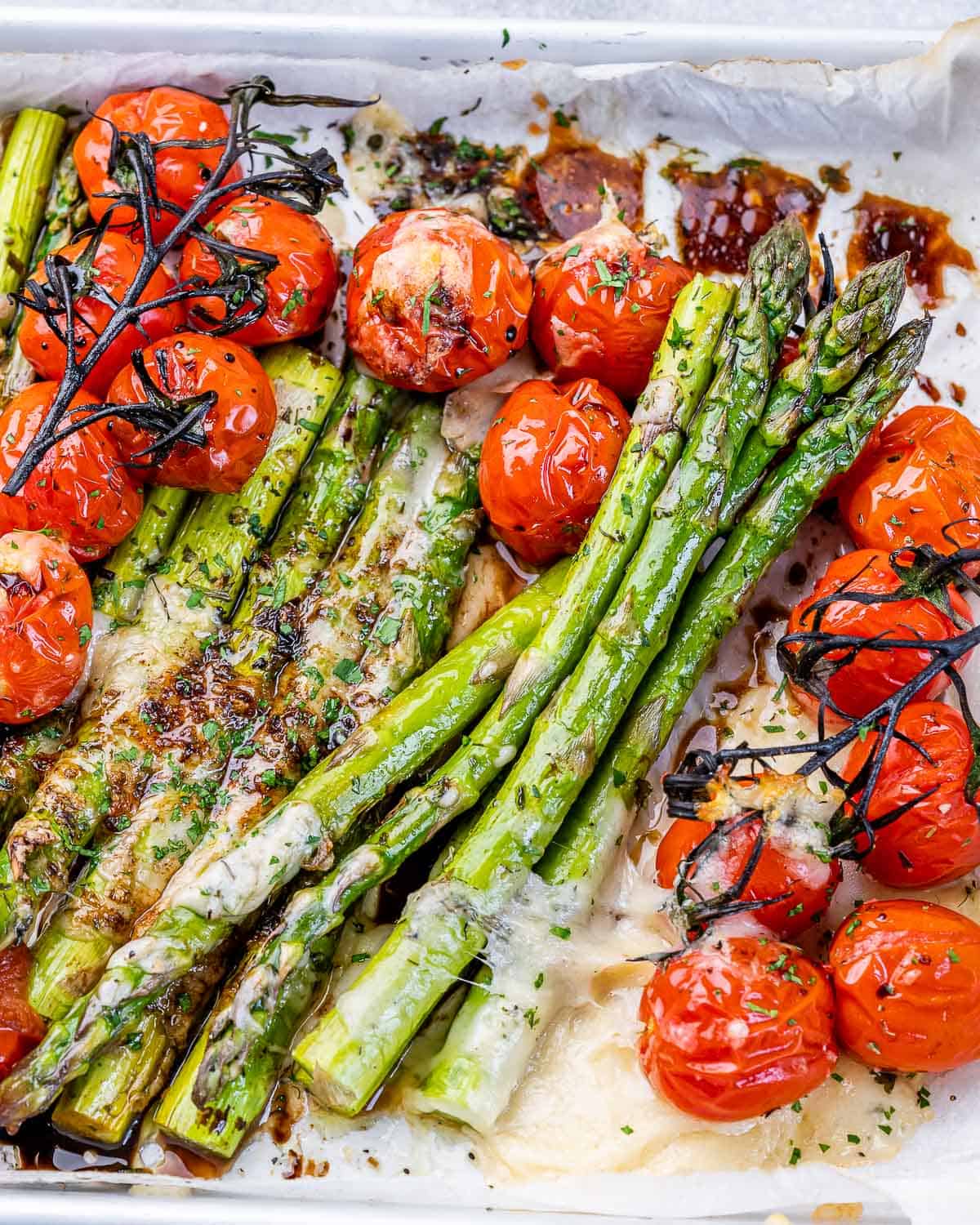 15-Minutes Baked Balsamic Asparagus - Healthy Fitness Meals