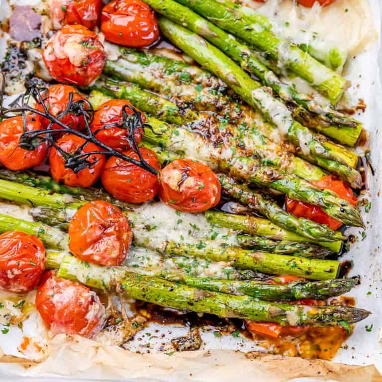 15-Minutes Baked Balsamic Asparagus - Healthy Fitness Meals
