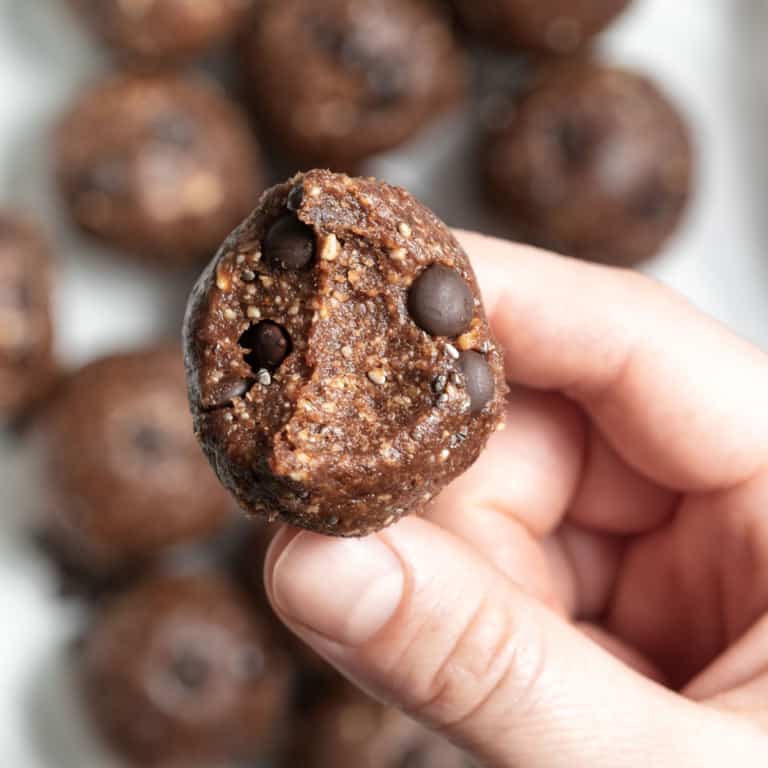 Double Chocolate Chip Date Energy Balls - Healthy Fitness Meals