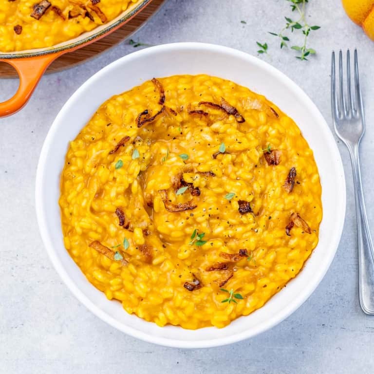 Creamy Pumpkin Risotto (Easy & Comforting Fall Dinner) - Healthy ...