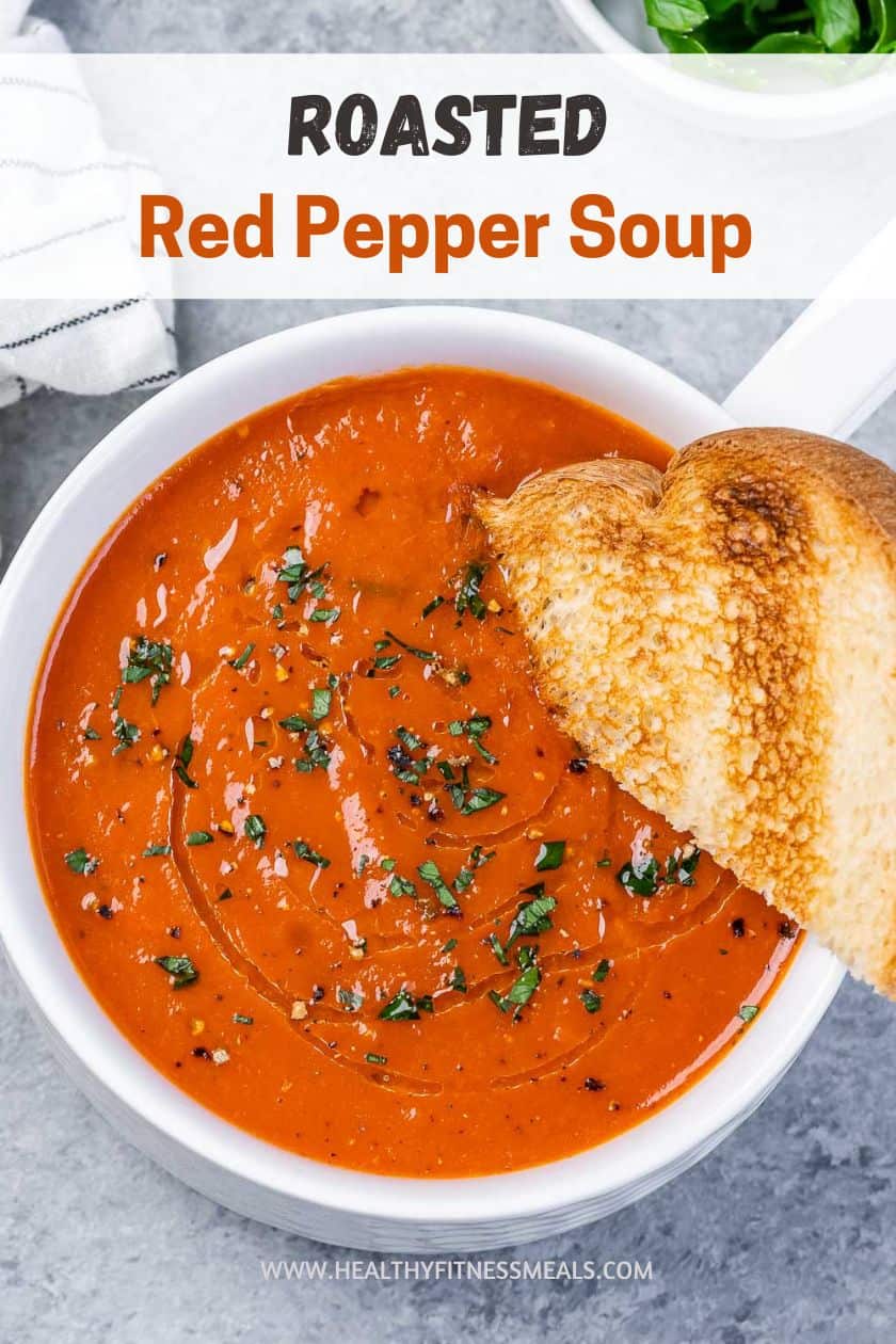 Hearty Roasted Red Pepper Soup - Healthy Fitness Meals