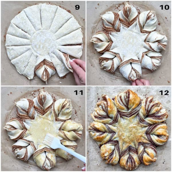 Cinnamon Roll Puff Pastry Snowflake - Healthy Fitness Meals