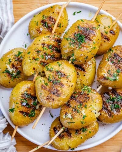 Grilled Potatoes With Garlic Sauce - Healthy Fitness Meals